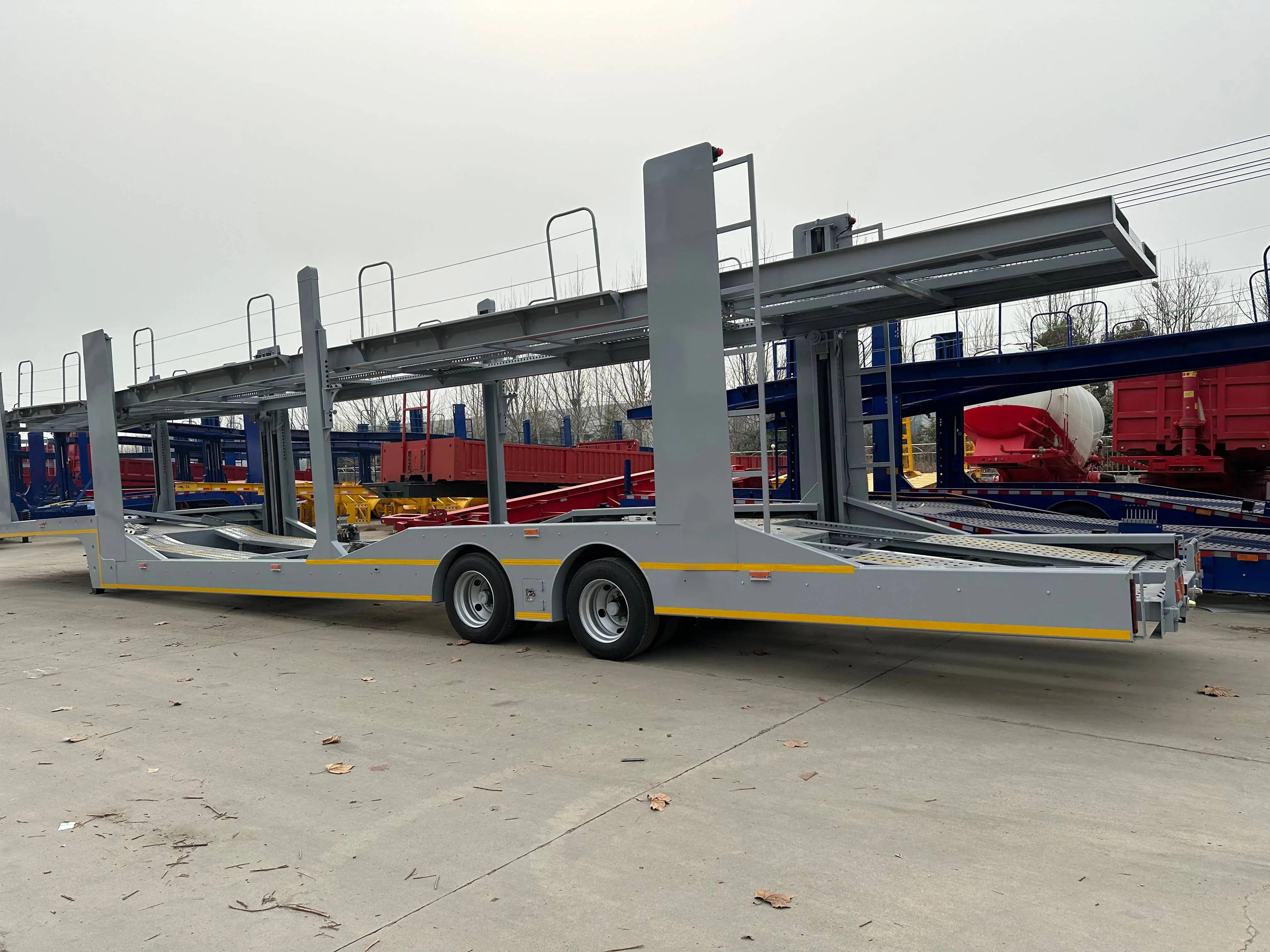 Heavy Duty Steel Car Transport Trailer China Manufactured Semi-Truck ...