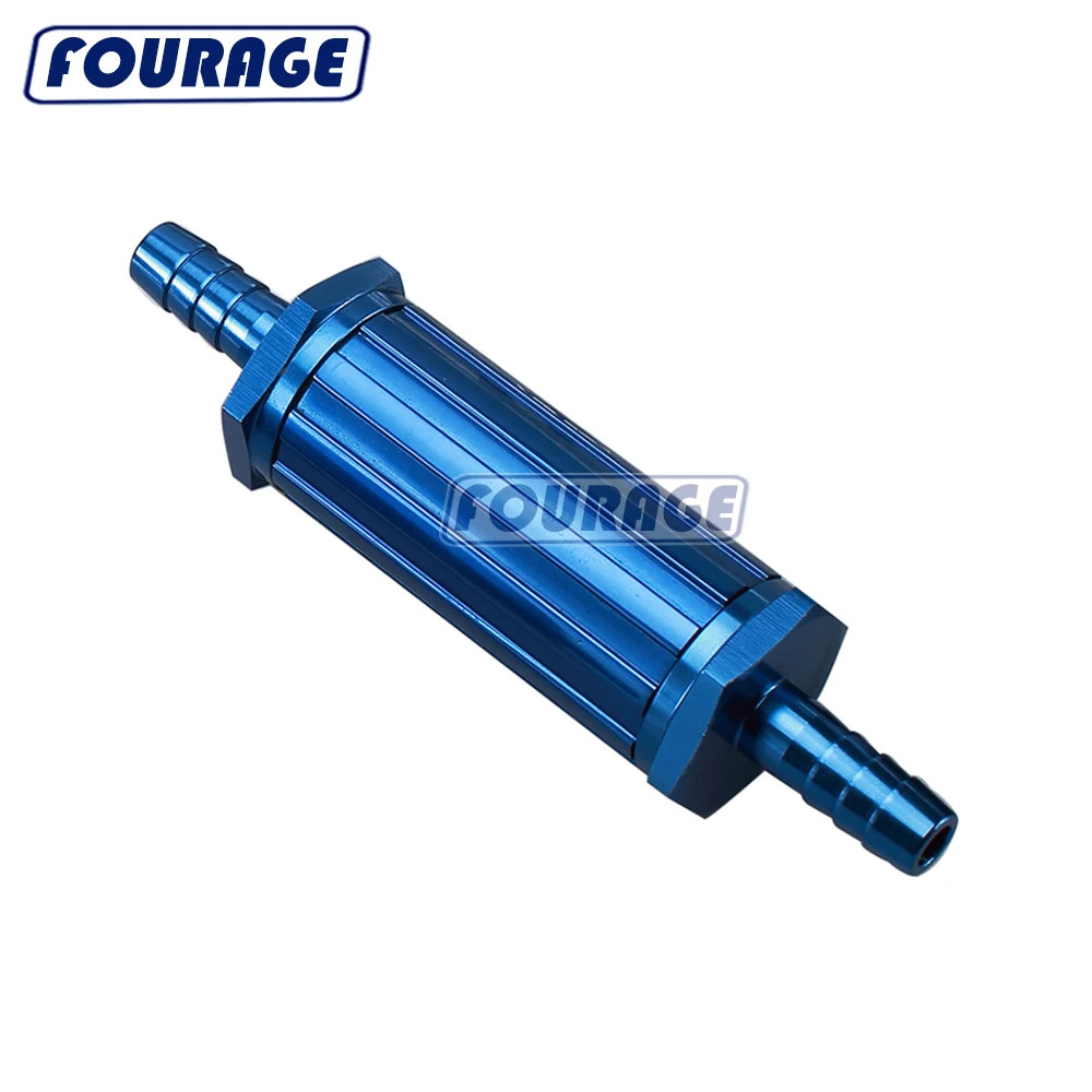 Aluminum Inline / Inlet Fuel Filter To 9mm Od Barb With 30 Micron ...