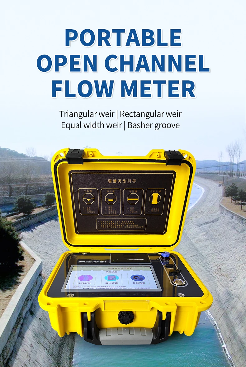 Portable Nullah Flow Meter Testing Equipment Ultrasonic Liquid Flow ...