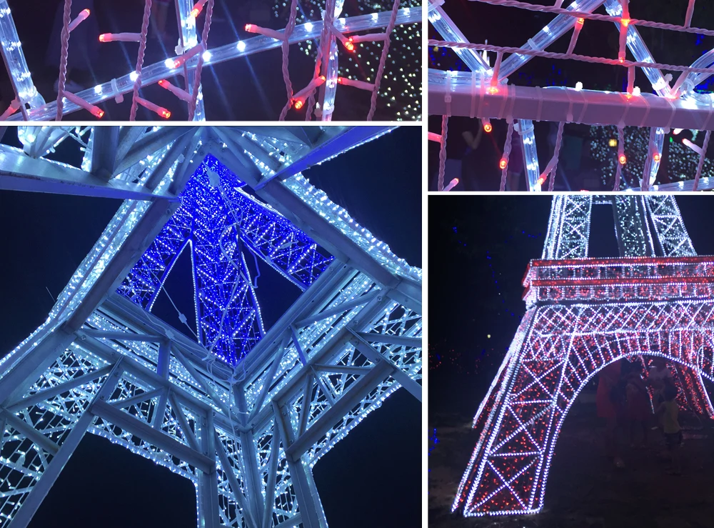 LED Eiffel Tower Commercial Square Lar Outdoor Christmas Decorations 3D ...