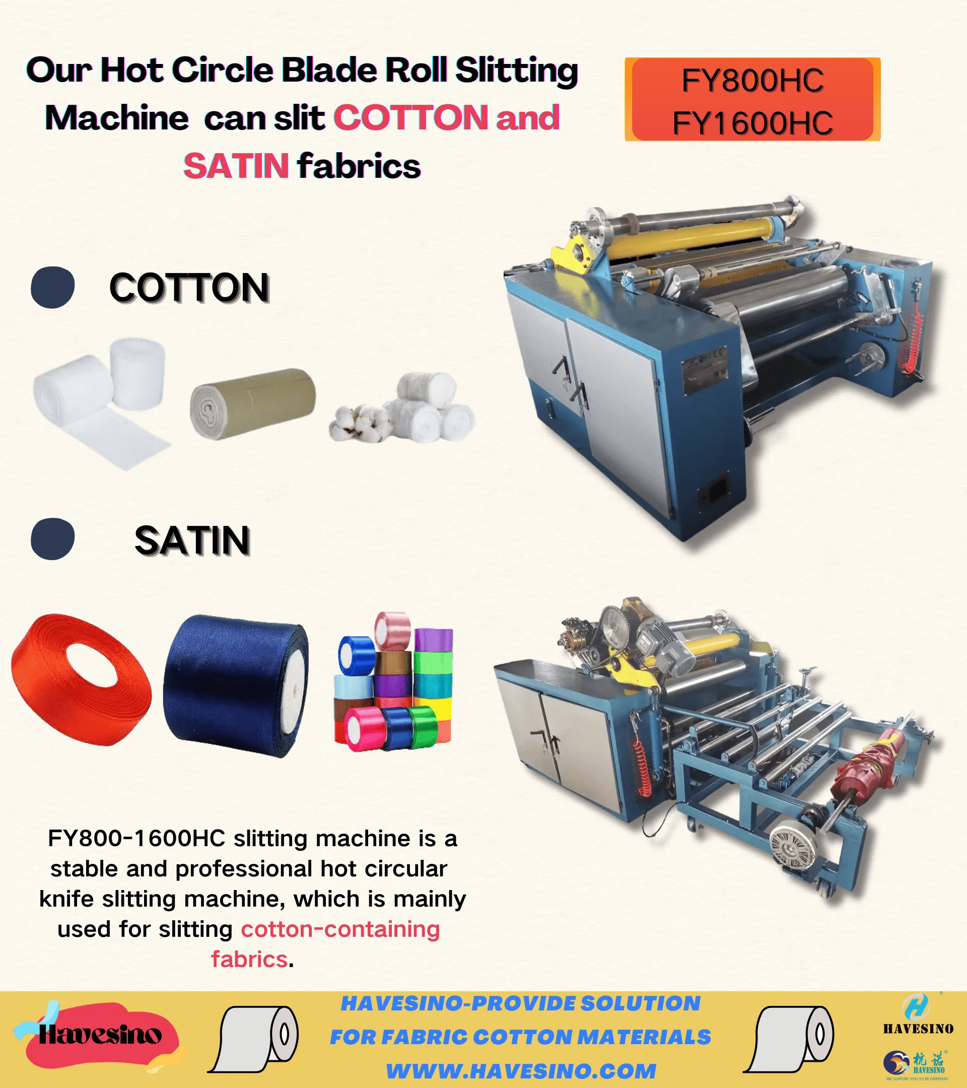 Human Design Cotton Ribbon Fabric Slitter Rewinder Machine With Hot ...