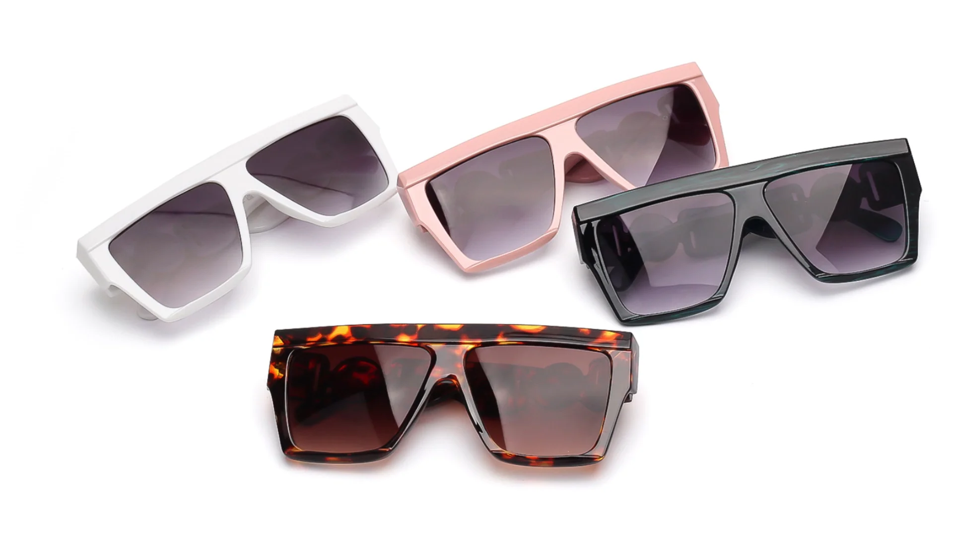 Fashion Big Square Flat Plain Sunglasses 2022 Flat Top Sun Glasses ...