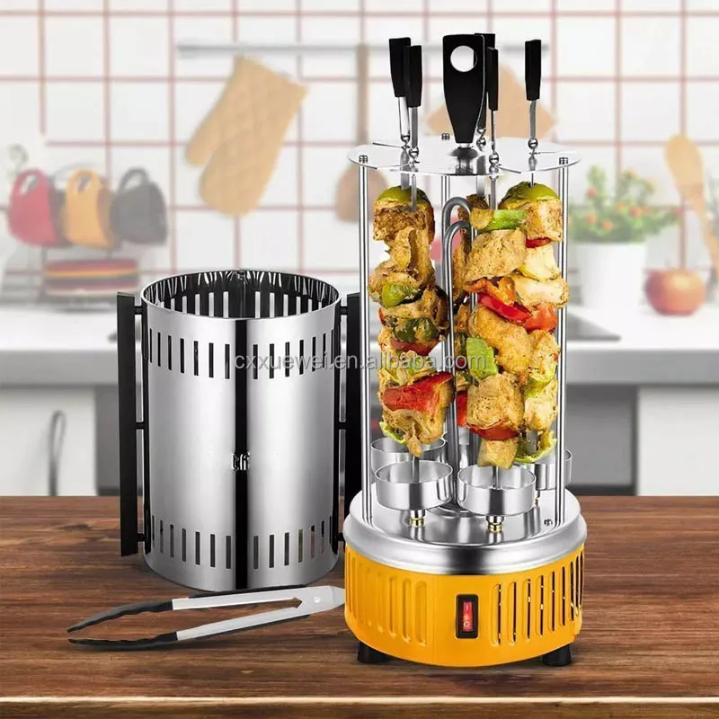 Barbecue Grill Automatically Vertical Rotating Barbecue Smoke-free For ...