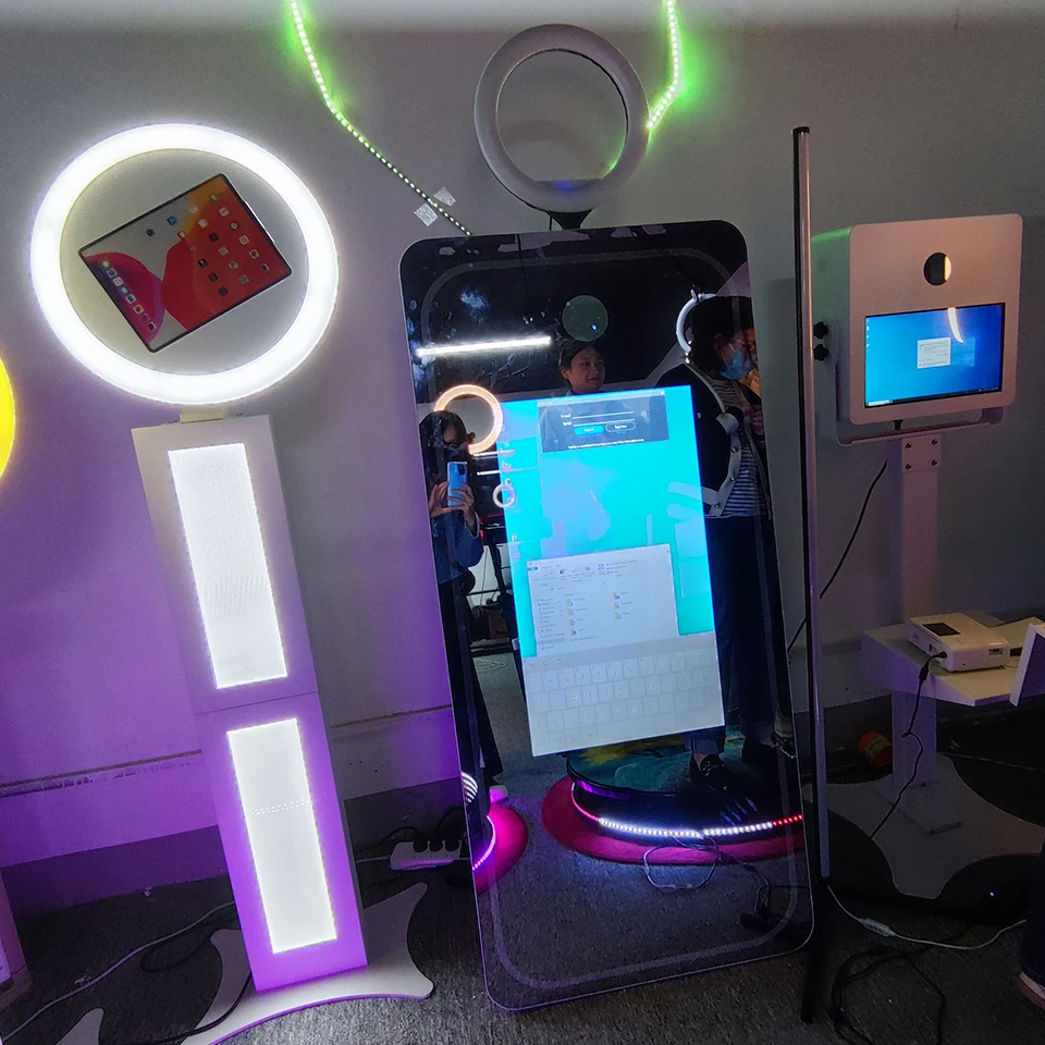 Portable Wedding Vogue Magic Mirror Photo Booth For Events Commercial ...