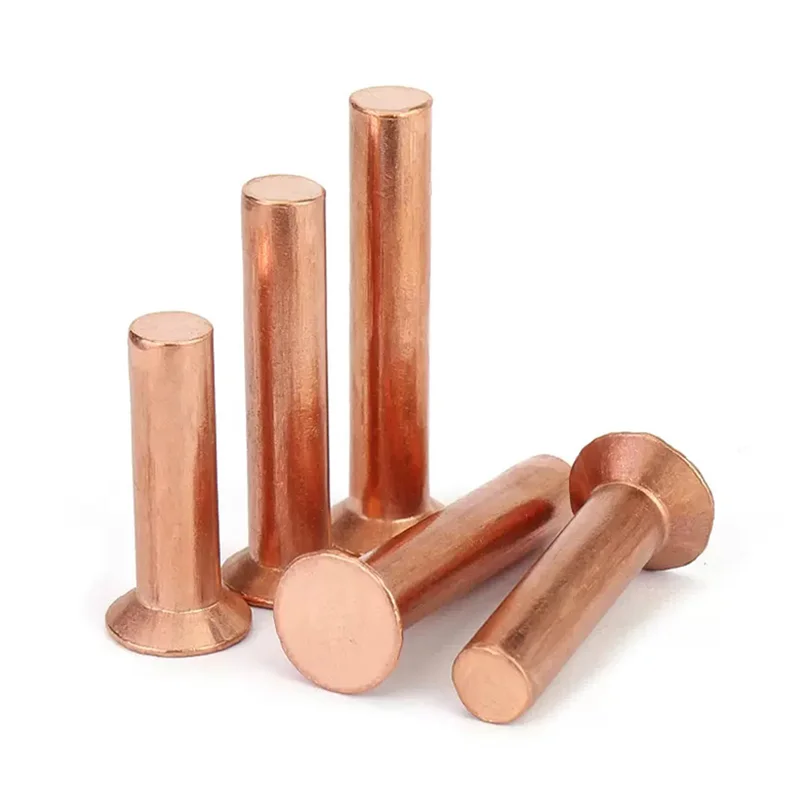 M2 M2.5 M3 Copper Rivets Flat Round Head Solid Brass Rivet Remaches De Cabeza Plana - Buy Flat ...