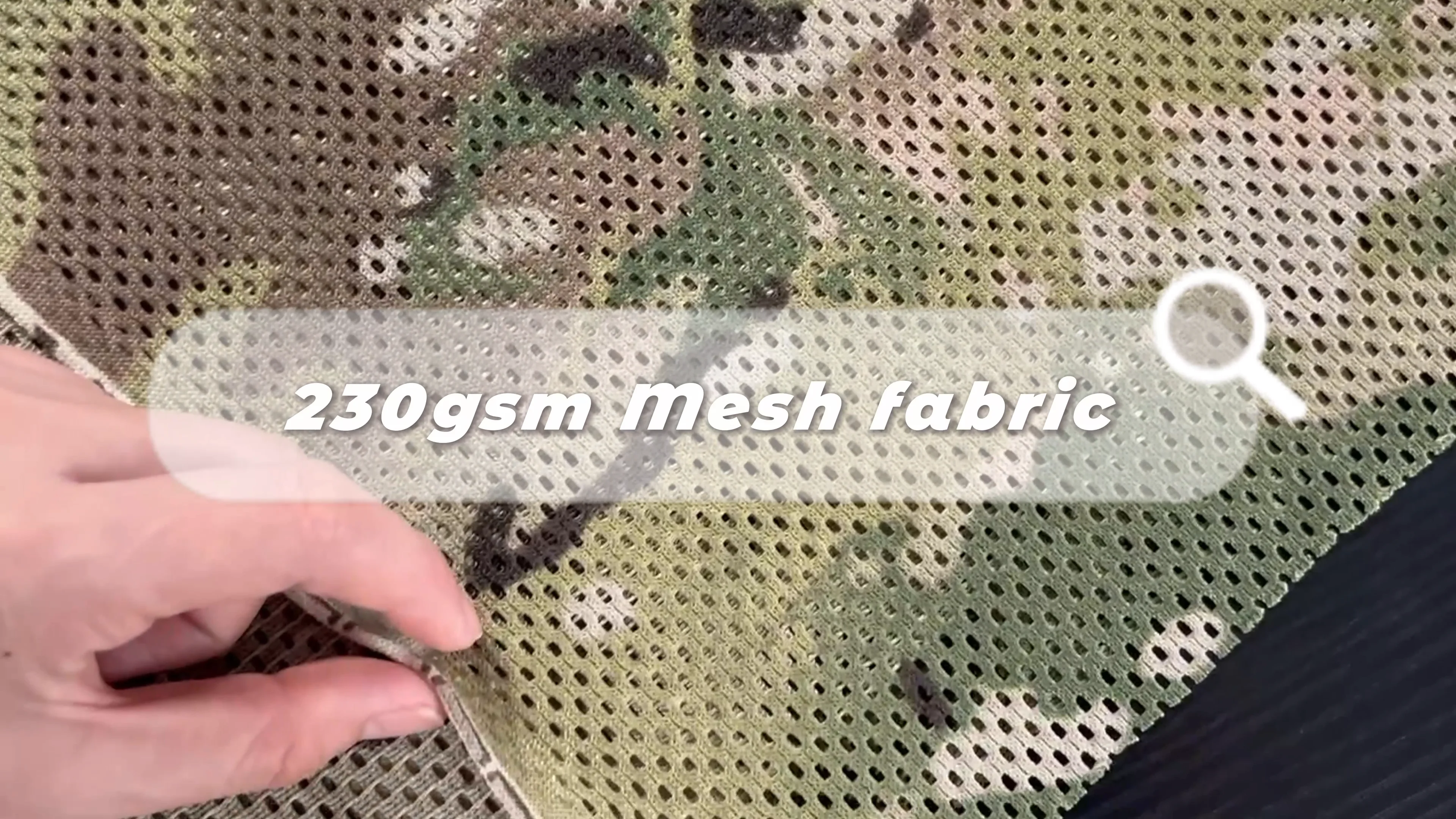 Ronson Mesh Fabric 230gsm Camouflage Bird Eye Mesh Fabric Polyester Black Tactical Tactical ...