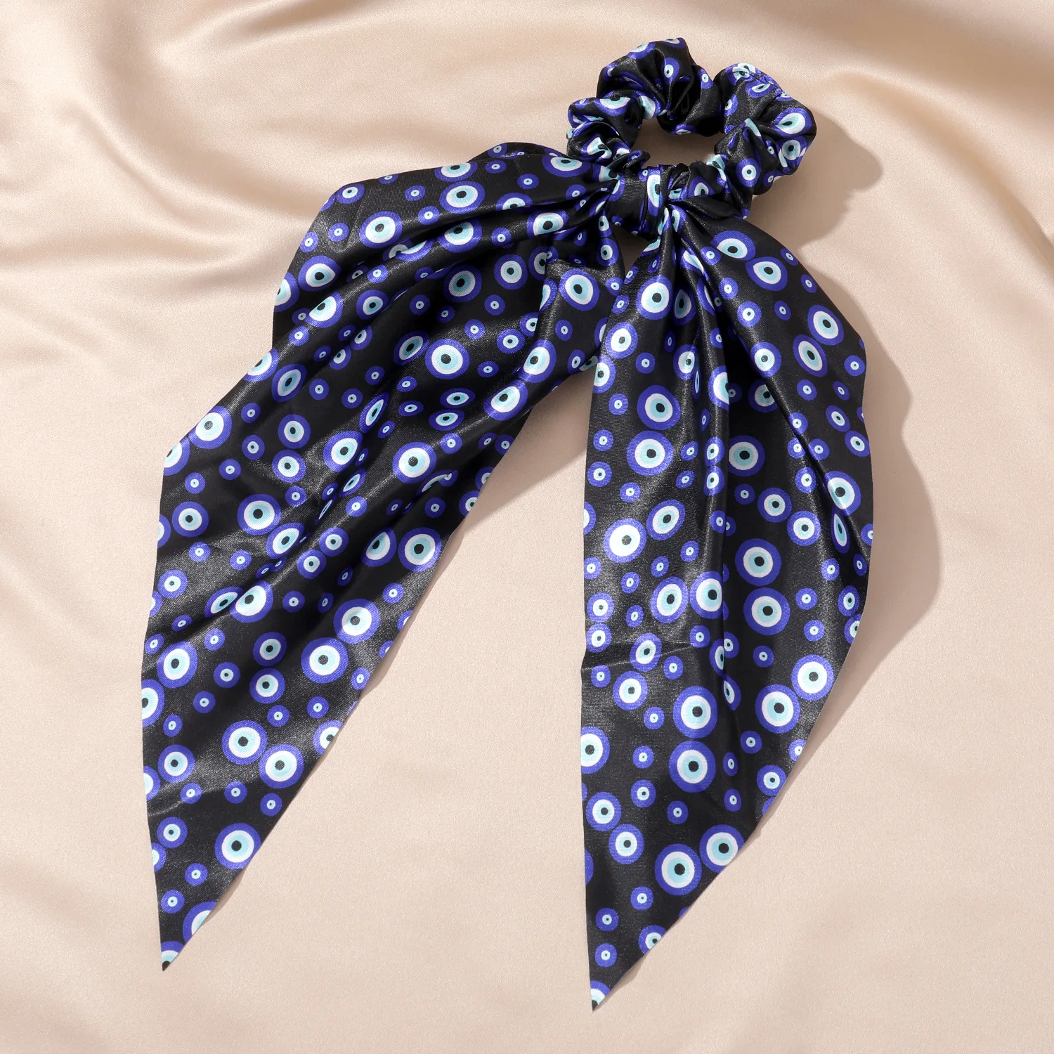 Evil Eye Handmade Silk Satin Scarf Scrunchie/ Gift Ideas/ Silk Satin ...