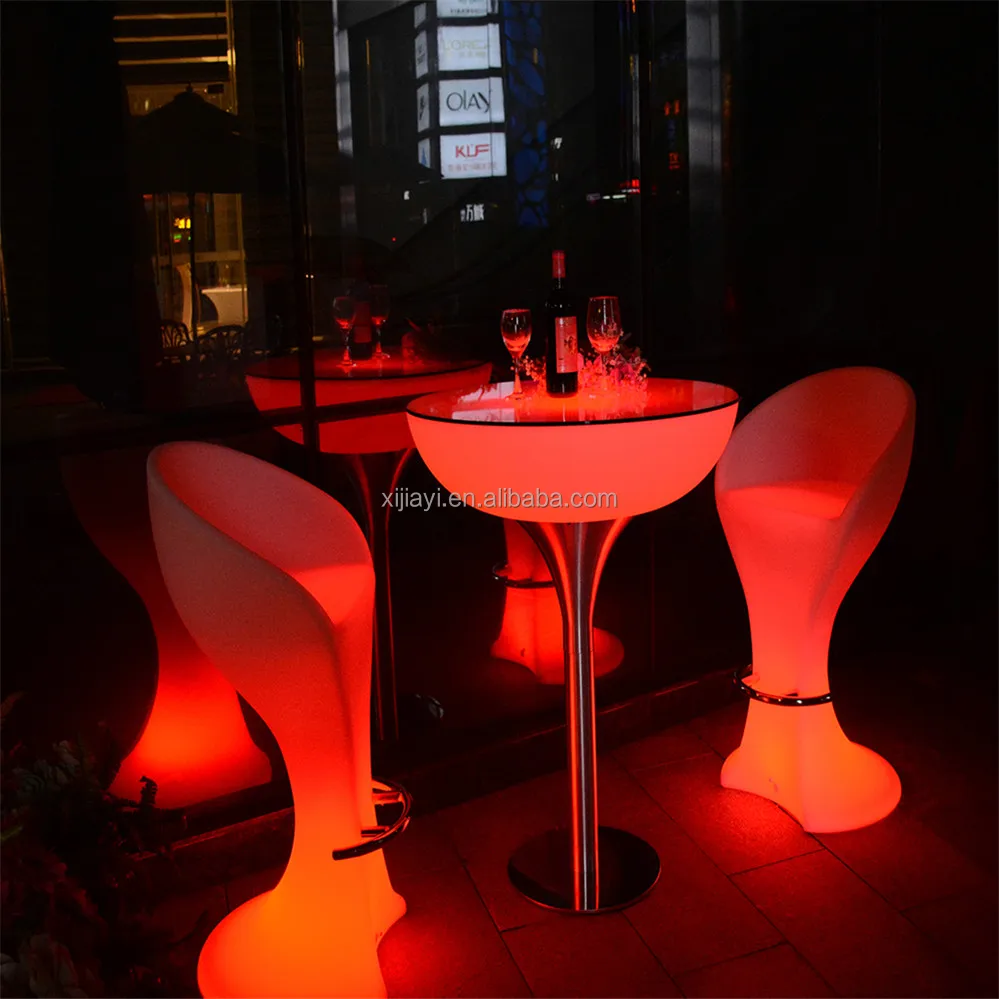 Cheap Bar Table And Chair Sets /led Light Up Bar Cocktail Tables ...