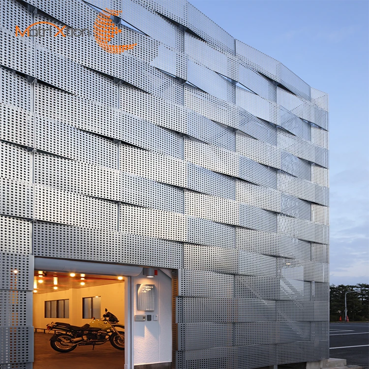 Aluminum Perforated Facade Large Wall Panel For Exterior Wall Cladding ...