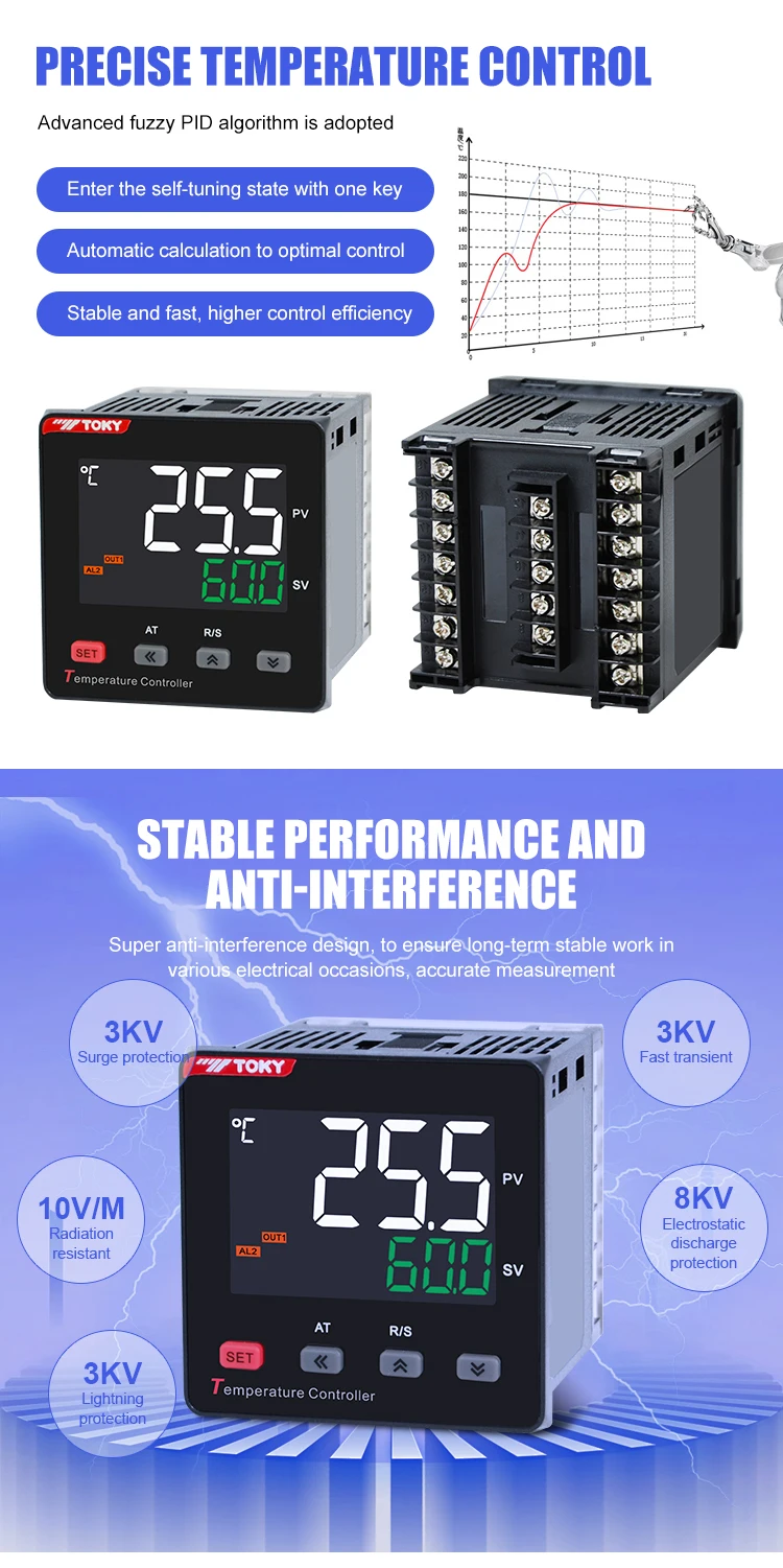 High Precision Dual Pid Auto-tuning Lcd Display Screen Thermostat Temperature Controller - Buy ...