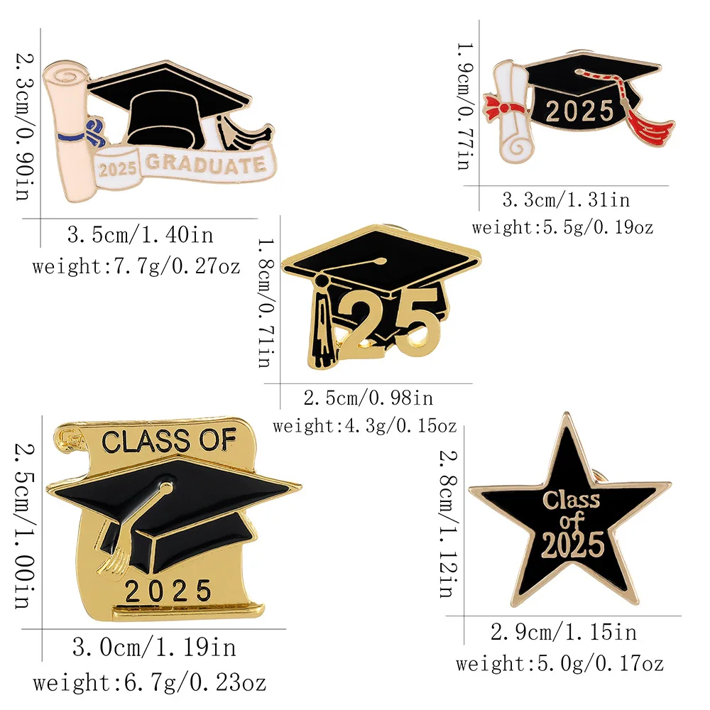 2025 Graduation Full Score Commemorative Badge Award Fashion Gold Metal ...