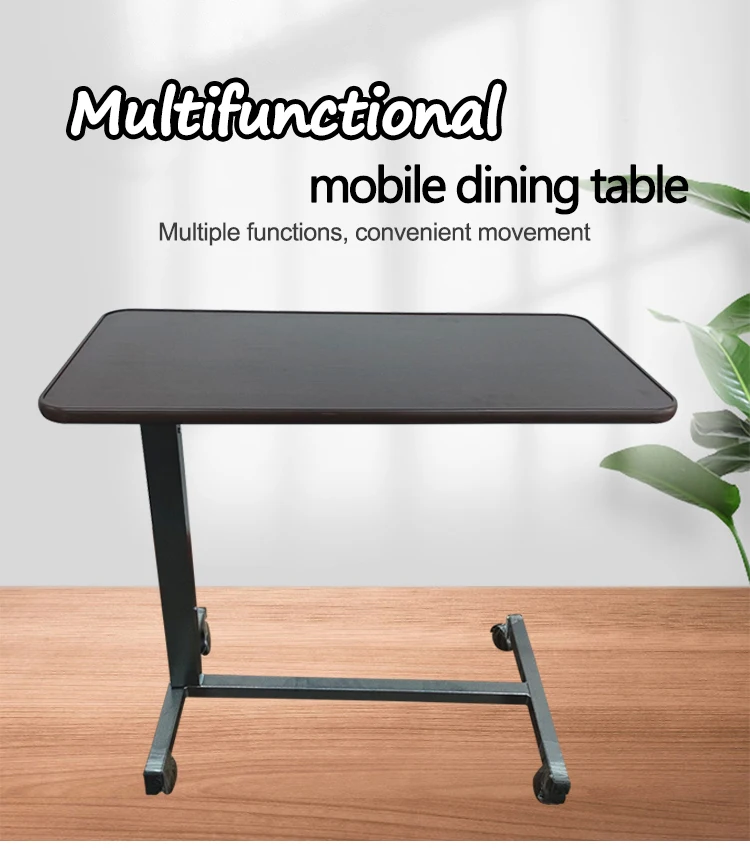 Height Adjustable Hospital Bedside Table - Movable & Durable