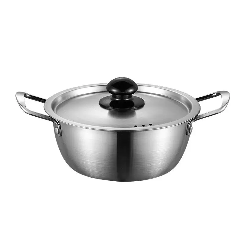 Korean Kitchen Gold Instant Noodle Pot Small Stainless Steel Ramen Soup ...