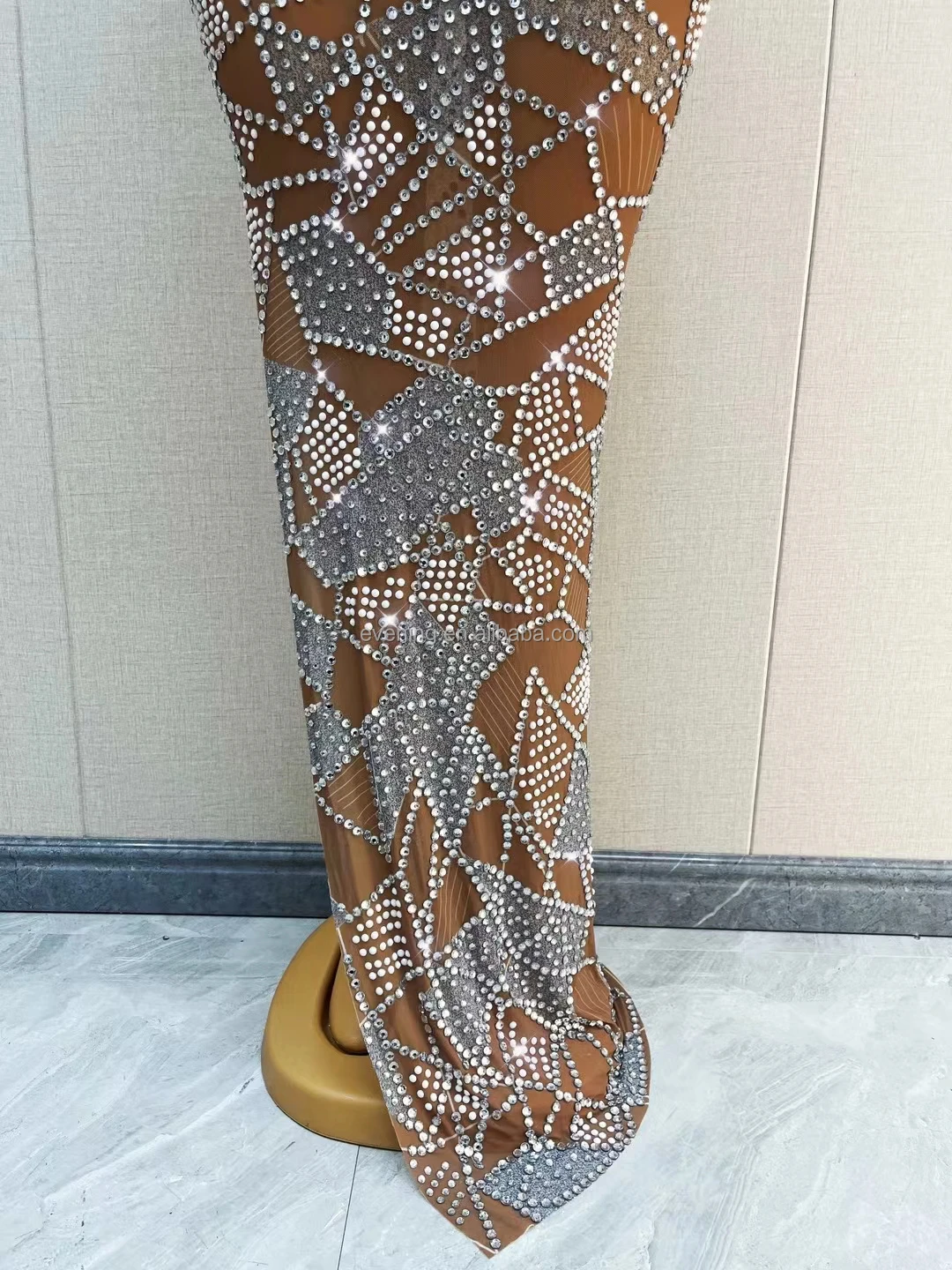 Vestido Sexy See Through Diamond Sequin Formal Birthday Cocktail Dress ...