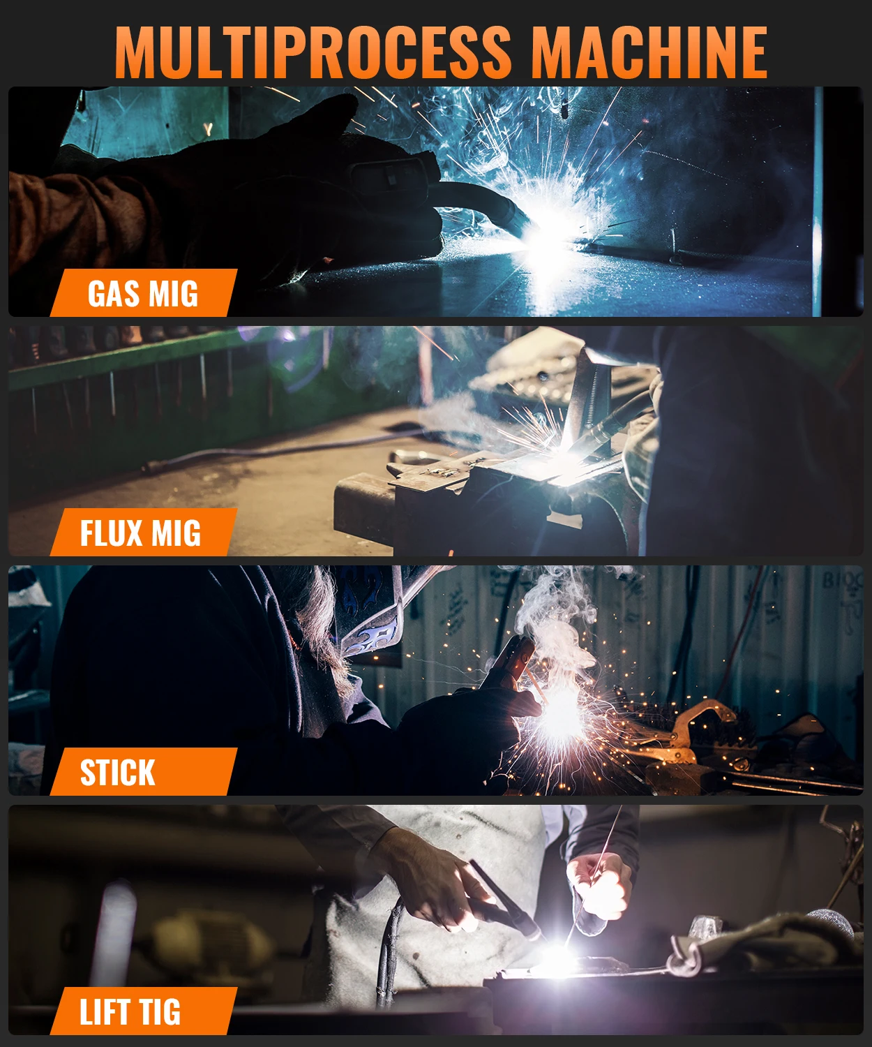 5IN1 Aluminium Welder MIG250DP - Versatile & Easy to Use