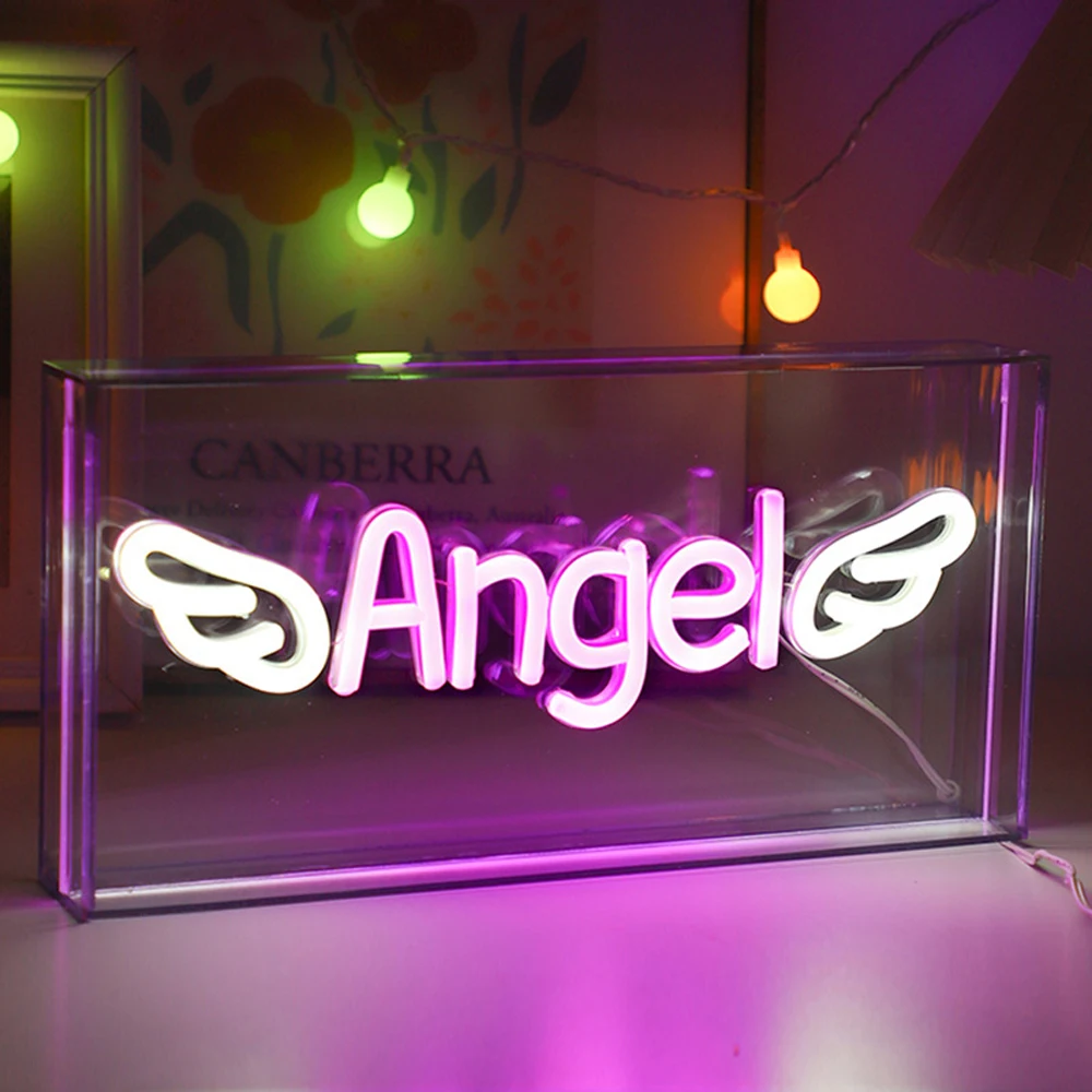 Neon Led Lights Sign 5v Usb Neon Signs Table Lamp Rectangle Light Box ...