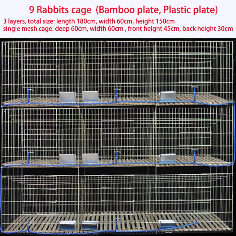 3-Layer Welded Mesh Rabbit Cage for 9 Rabbits - DIY OEM | Wholesale
