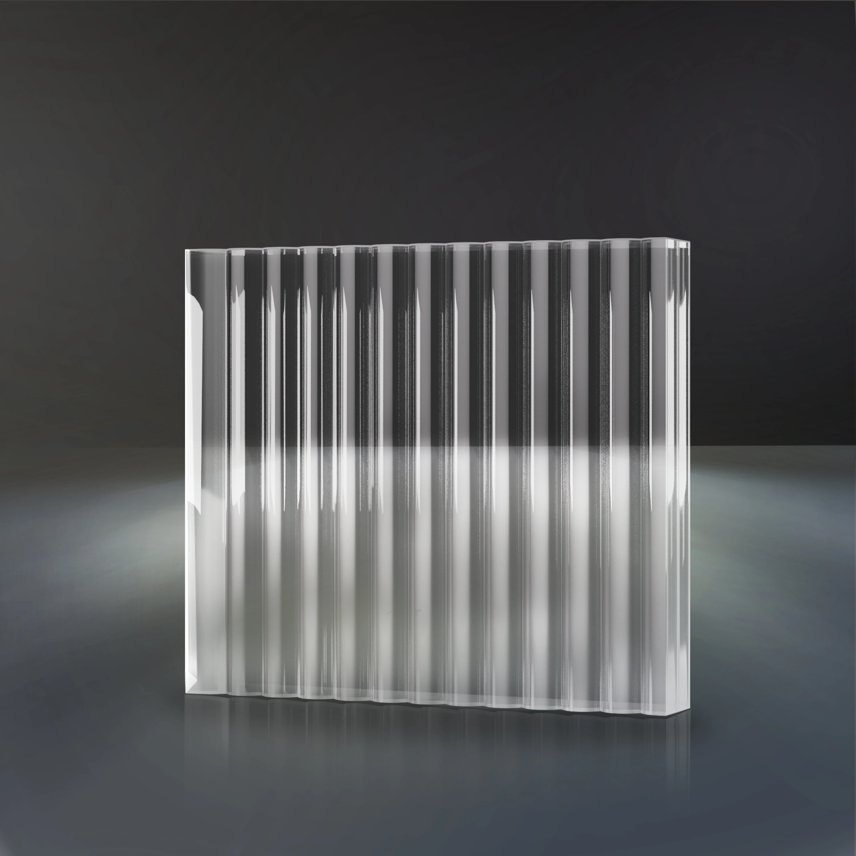 Inches 2/8 Clear Fluted Plexiglass Sheet - Reeded Acrylic Panels