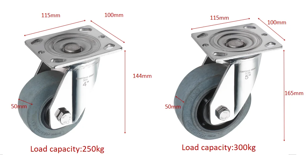 Stainless Steel Conductive Caster Wheels - Durable & Versatile