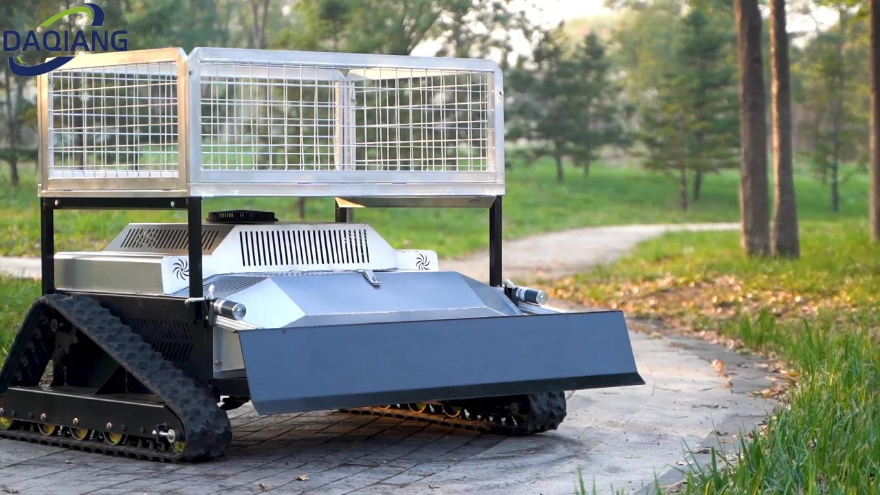 Self-propelled Remote Control Robot Gas Slope Lawn Mowers With The Snow ...