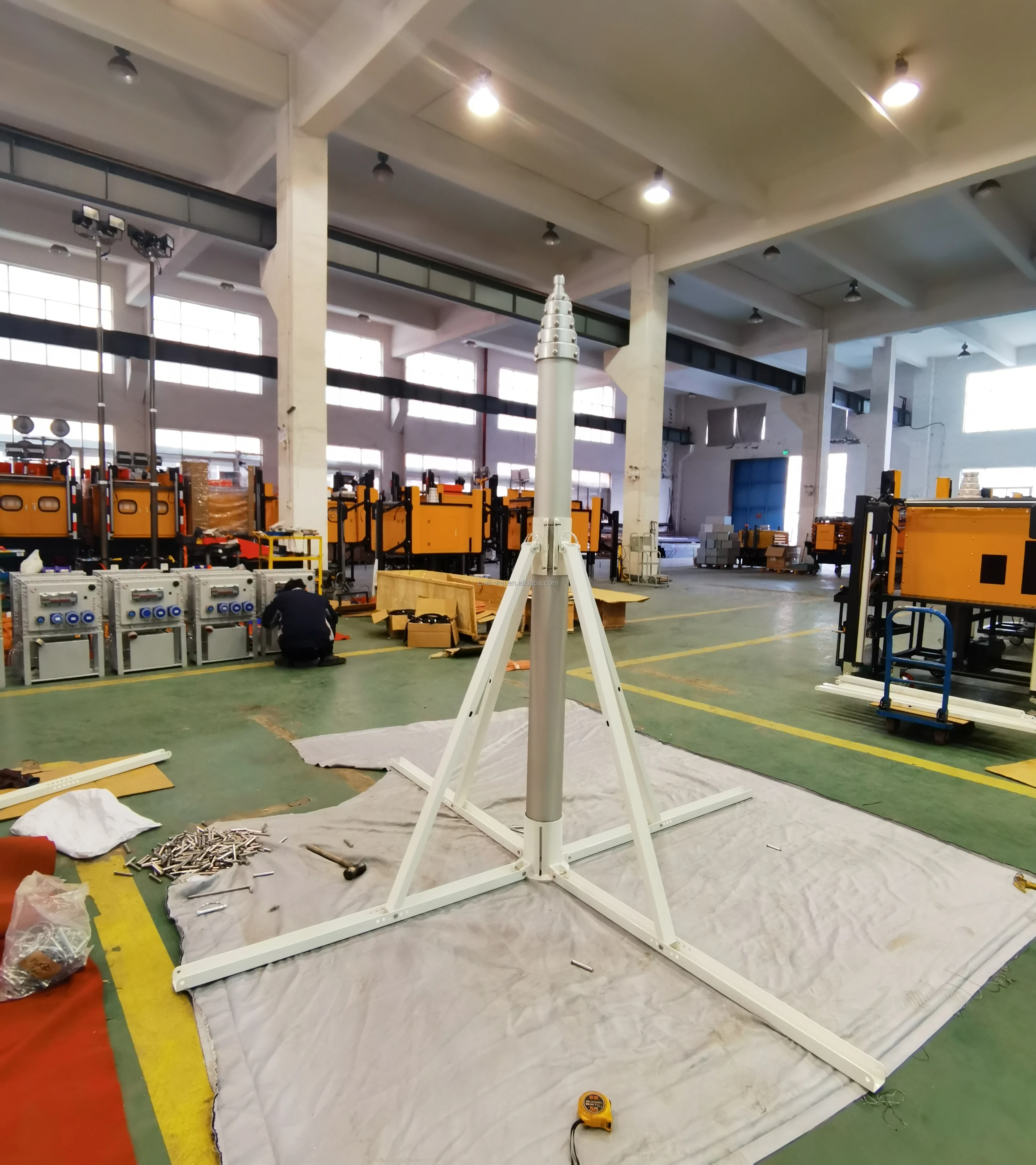 Telescopic Pole Retractable Portable Aluminum Pneumatic Telescopic Mast ...