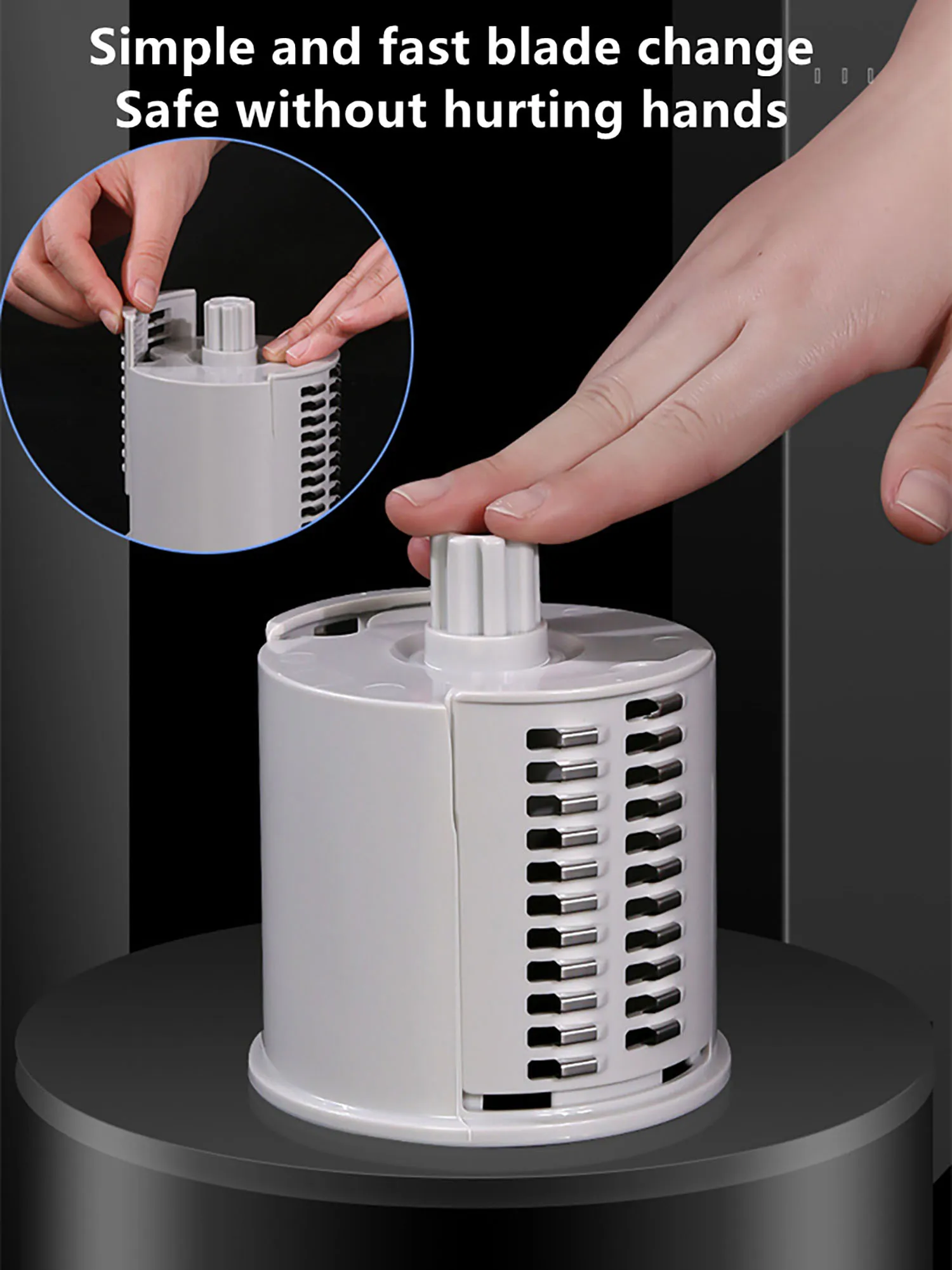 3-in-1 Chopper Vegetable Cutting Artifact Hand-shake Shredding Slicer ...