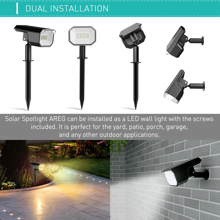 2023 Hotsale Smart Led Solar Landscape Spotlight Rgb Warm White Outdoor ...