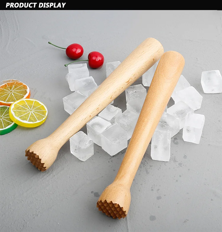 Custom Bar Tools Mojito Cocktail Drink Wood Muddler Fruit Lemon Masher ...