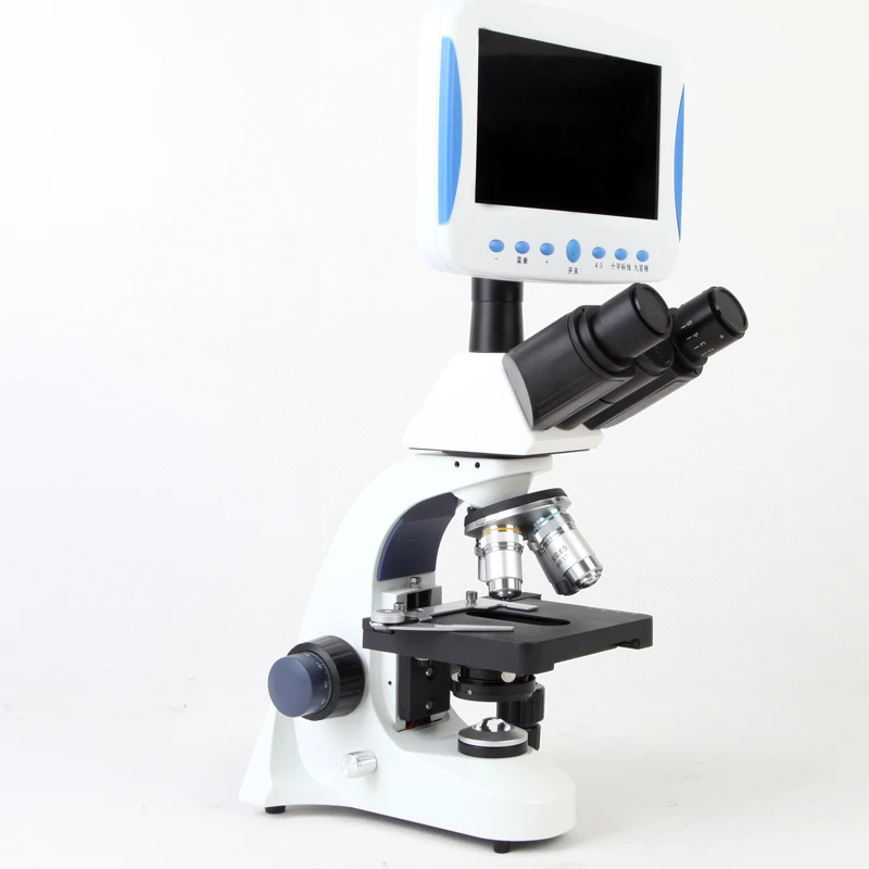 Laboratory Triocular Biological Microscope 7inch Display Screen 2000X ...