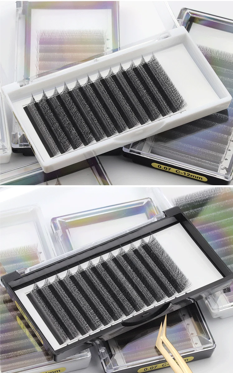 Wholesale Clover Lash Extensions - Ultra Deep Black C D Curl