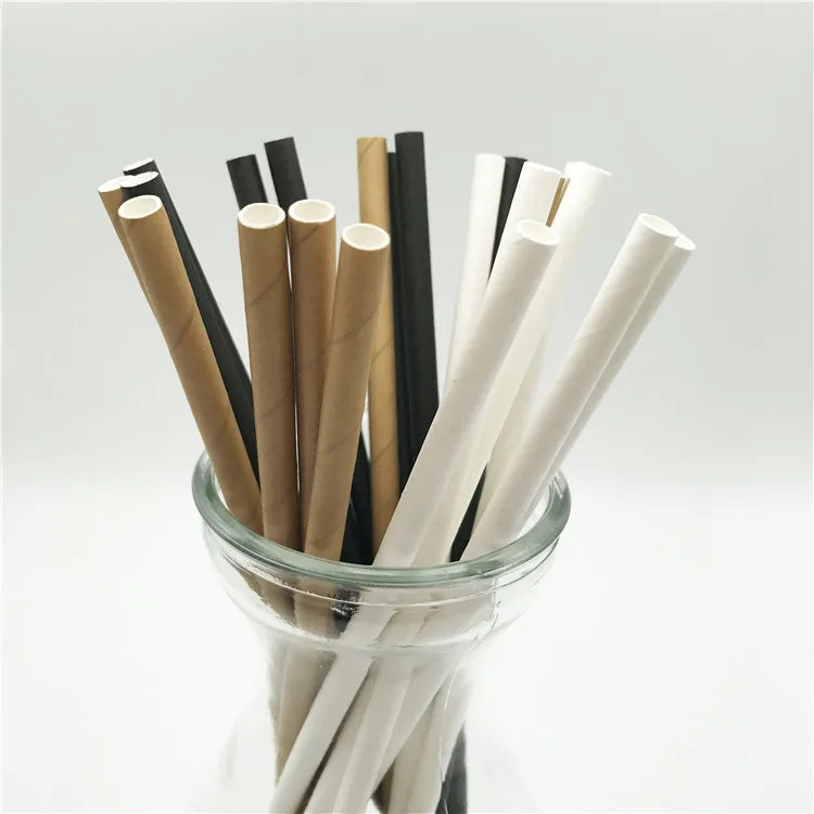 Brown Paper Straws & Black and White Paper Straws - Eco-friendly