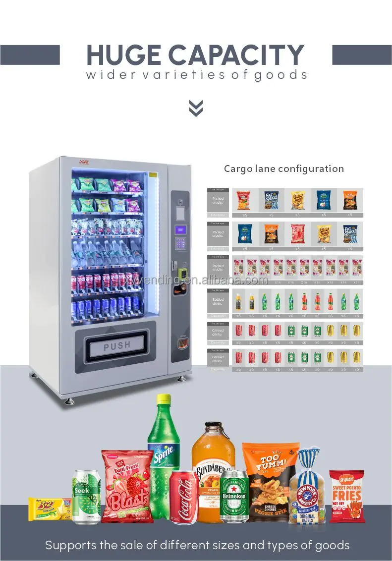 Cheap Vending Machine for Snacks and Drinks - OEM White & Black