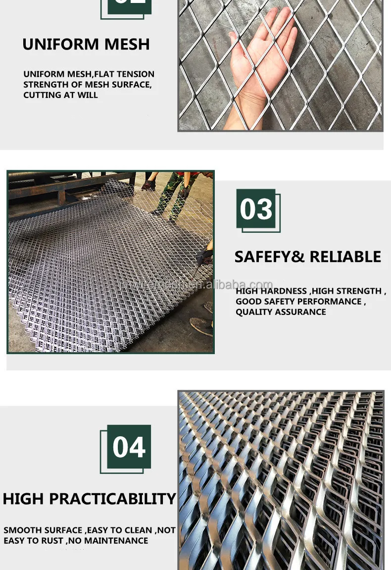 Metal Supply Steel Expanded Metal Rhombic Mesh Flattened Plate - Buy ...