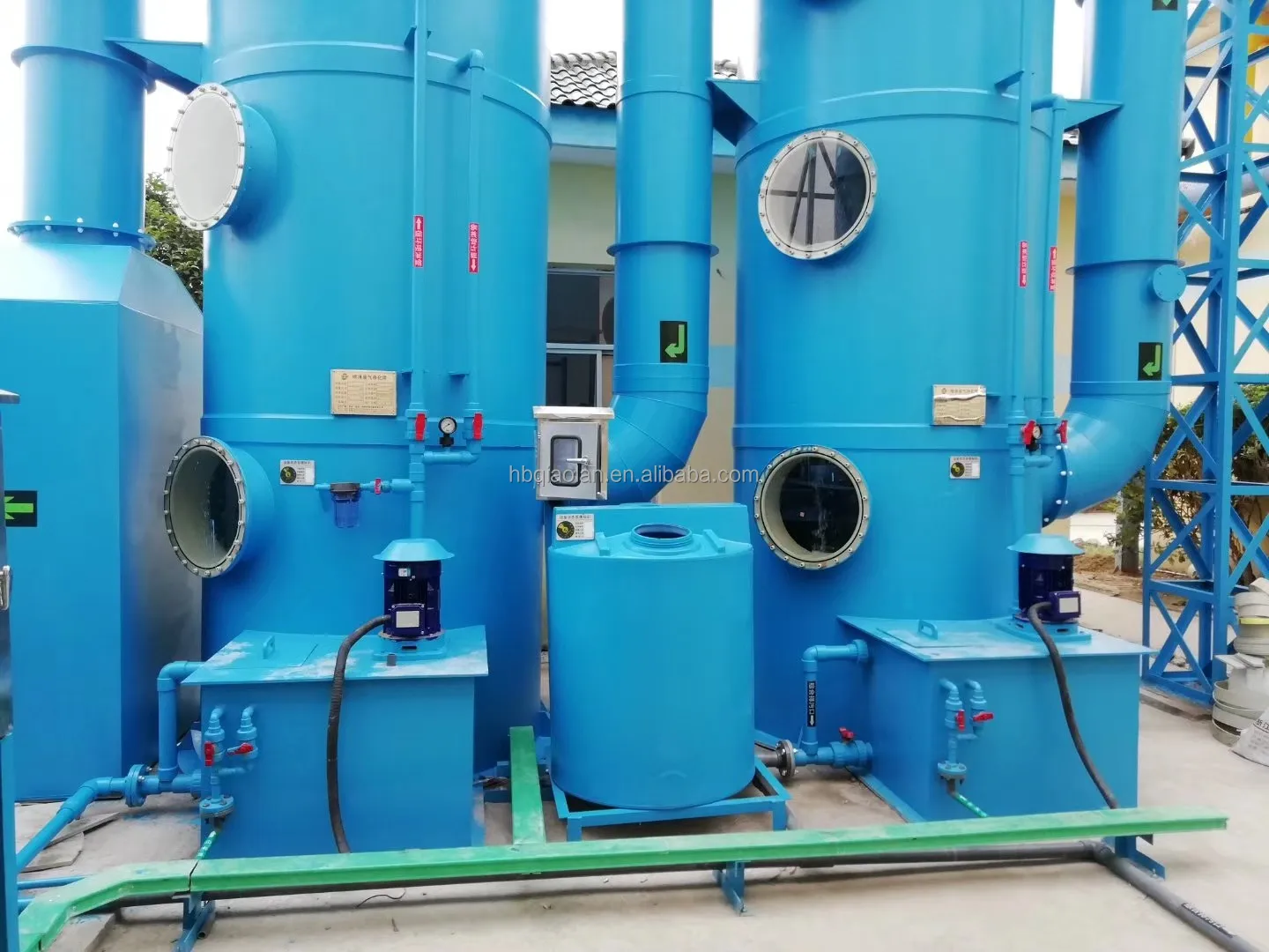 Gas Purification Spray Scrubber Tower Waste Wet Scrubber Dust Collector ...