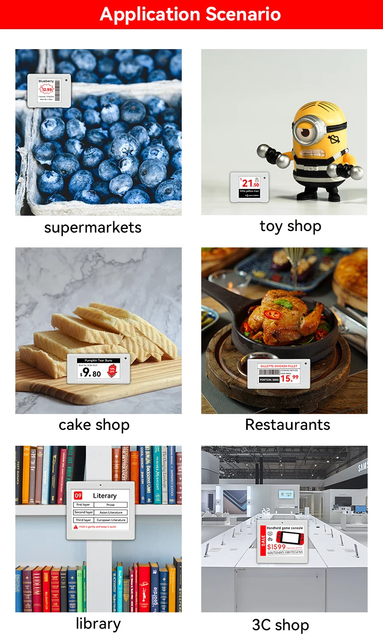 4.2" Digital Electronic Shelf Label Abs Material Retail Price Tag ...