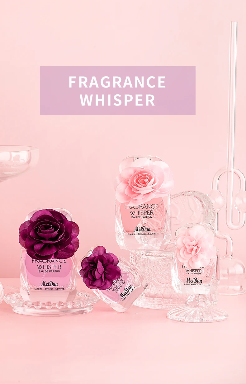 Long Lasting Flower Design 45ml 10ml Atomizer Perfume French Fragrance ...