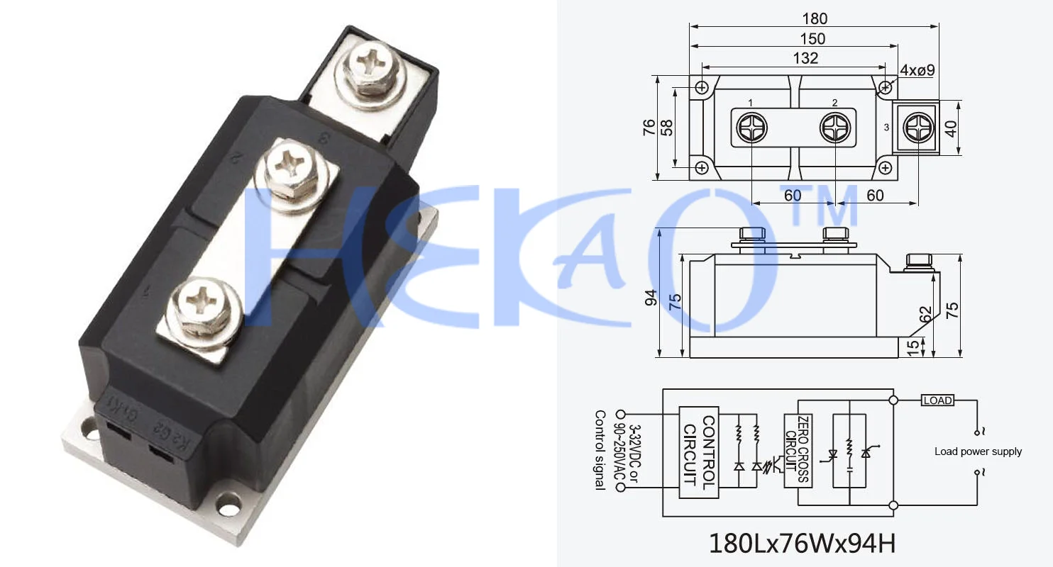 40a-1000a Ssr 440/660/1200vac Relay Industrial Grade Dc/ac Control Ac ...
