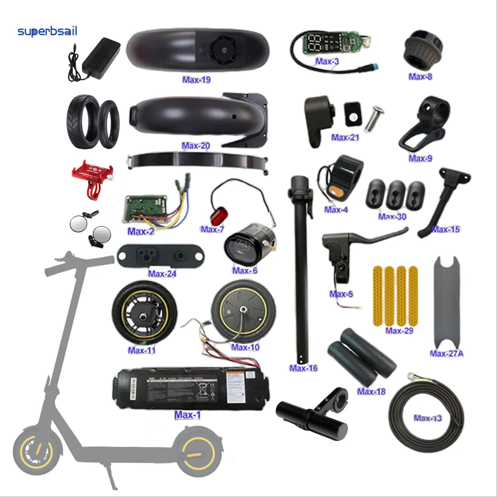 Max G30 Scooter Spare Parts - Ninebot Accessories for Electric Scooters ...