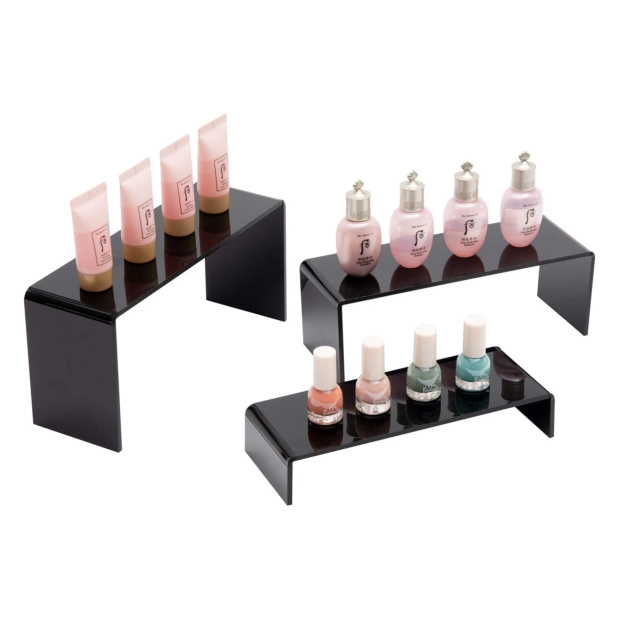 Factory Custom Black Acrylic Display Risers Showcase For Shoe Risers ...