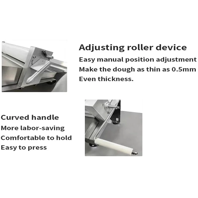 Small Countertop 15 Inch Manual Croissant Roller Sheeter Machine 0.5 ...