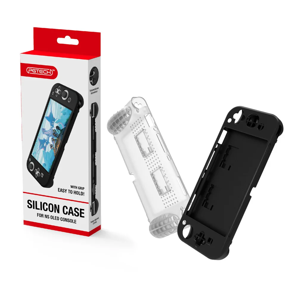 Gp-341 For Nintendo Switch Oled Silicone Case With Grip Card Skin Slot For Nintendo Switch Oled ...