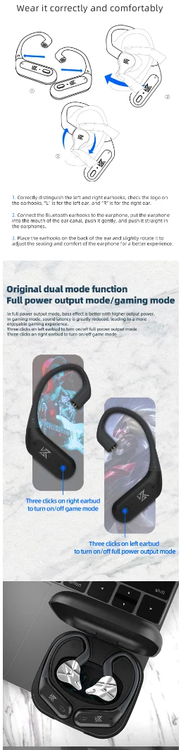 Kz Az09 Pro Tws Wireless Earphones Bt5.2 Qcc In Ear Earphones Hybrid ...