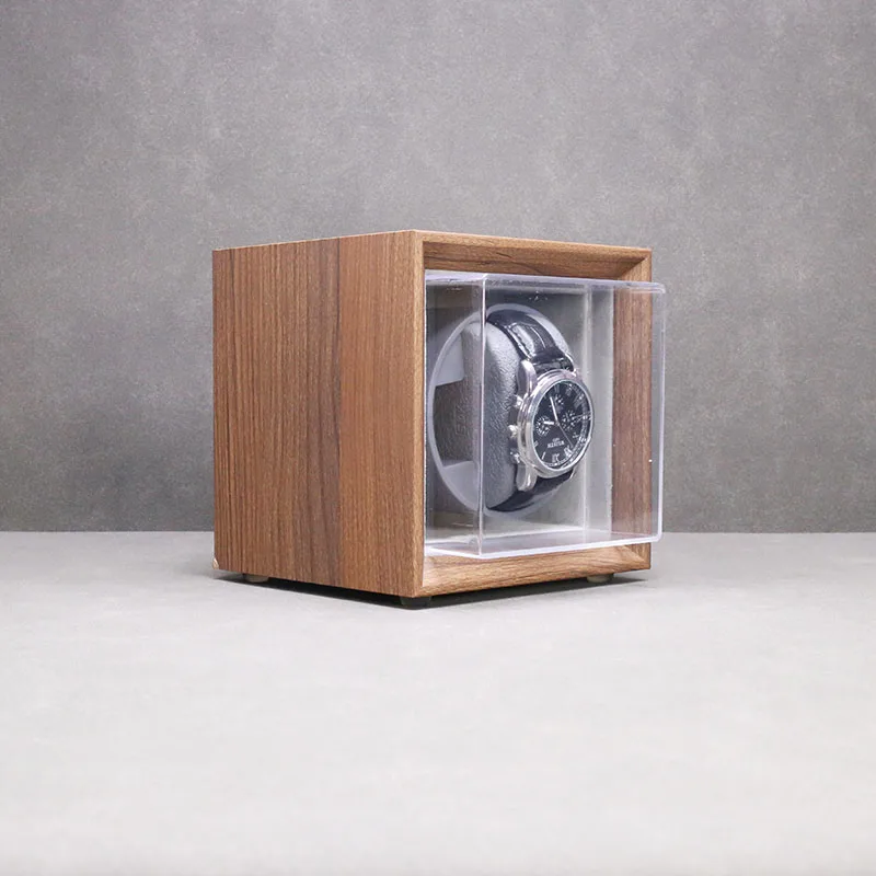 Custom Automatic Walnut Luxury Wood Single Watch Winder Safe Box ...