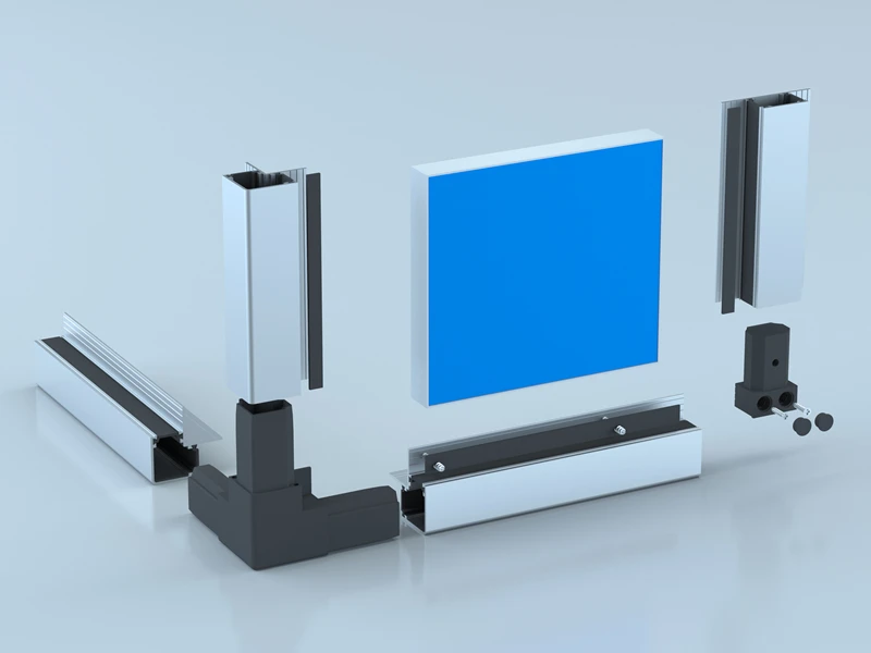 GJ6752 Extruded Aluminum Profiles for AHU Thermal Break Frame