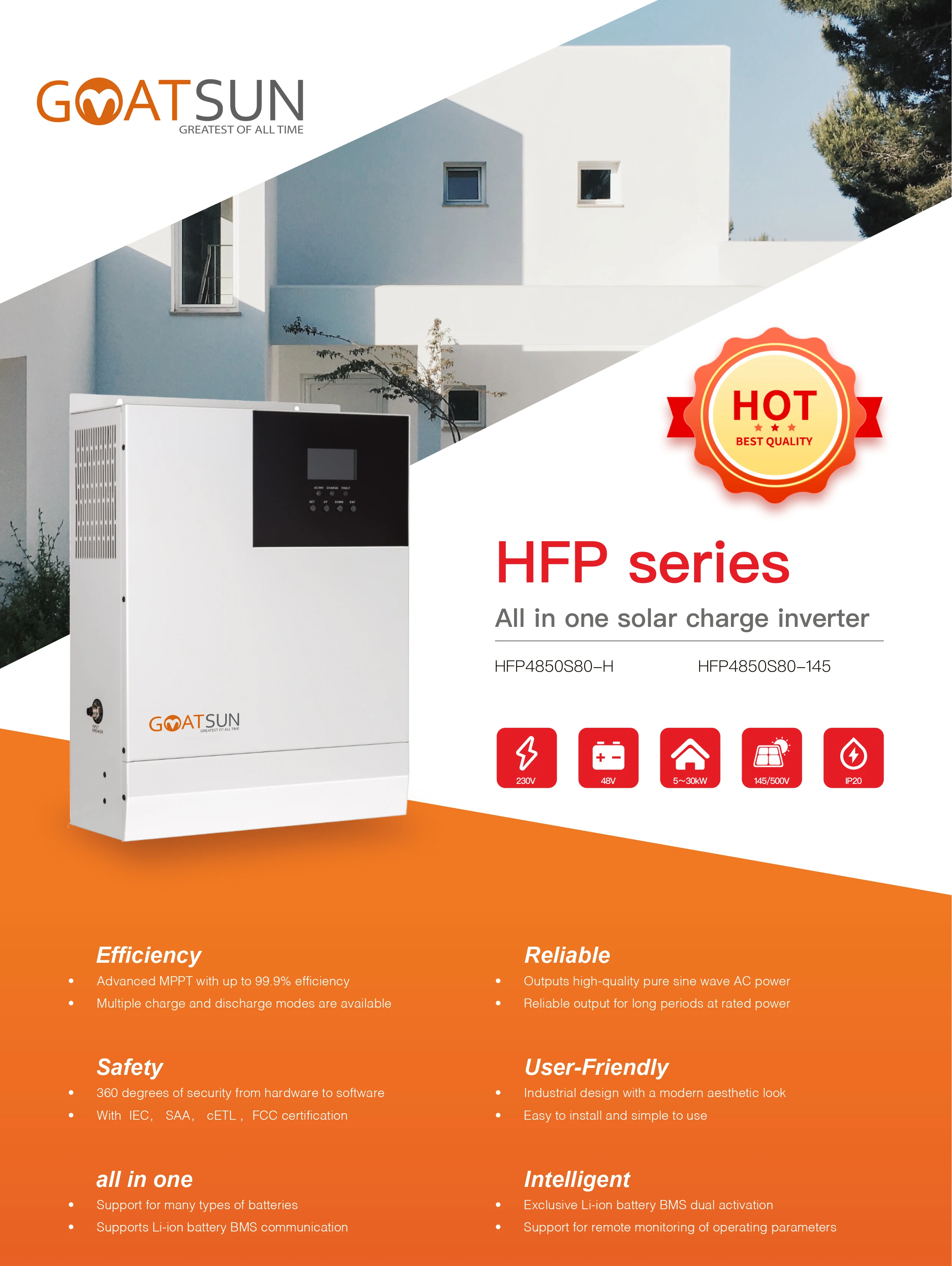 Goatsun Solar Inverter 3kw Off Grid Dc To Ac Off Grid Pv Solar Inverter 5kw 48v - Buy Inverter ...