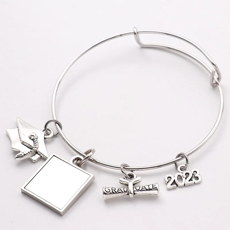 Wholesale Factory 2023 Sublimation Blank Graduation Bracelet Zinic ...