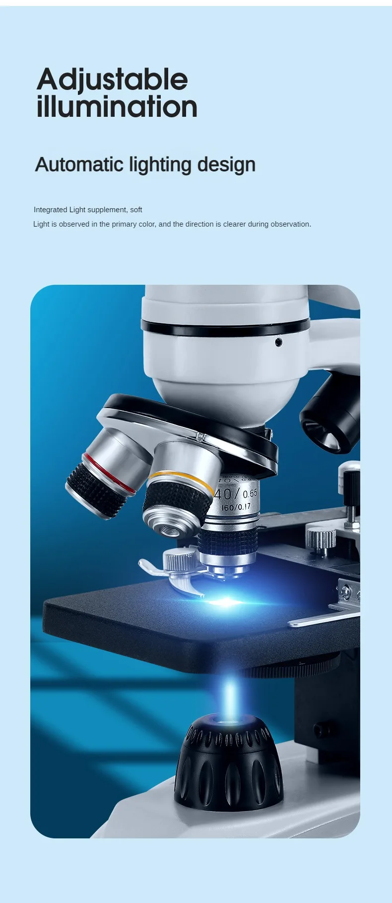 40X-5000X Microscope Binoculaire - High Resolution Lab Equipment