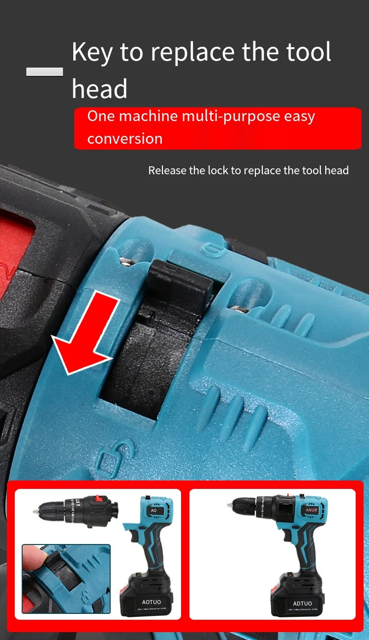 N In 1 Cordless Tool Kits Multi-functional Power Tool Combo Set Jig Saw ...