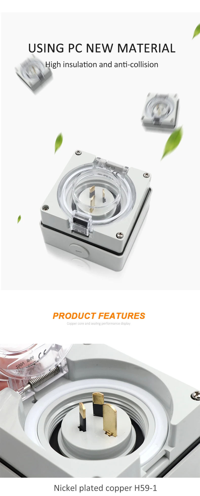 Nadway Australia Standard 56sw220 56sw232 Surface Switch 1 Gang 2 Pole ...