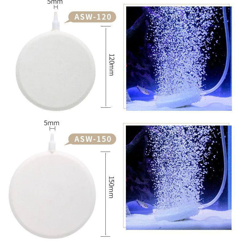 Round Micro Disc Bubbler Aquarium Air Stone for Air Pump Small Ponds ...